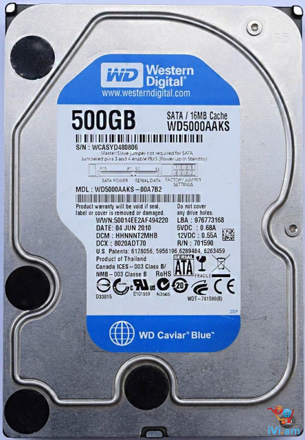 Жесткий диск SATA-II 500Gb Western Digital Caviar Blue 7200rpm [WD5000AAKS] - Էլեկտրոնիկա ...